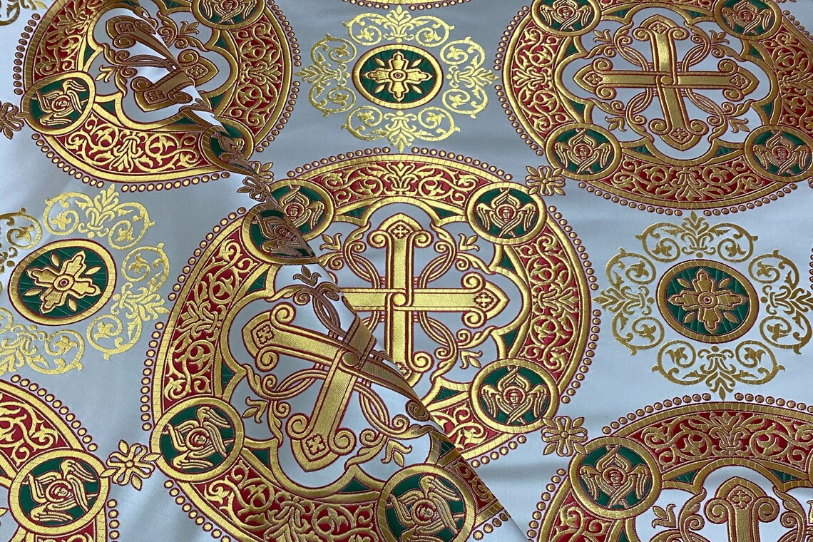 Metallic Liturgical Fabric, Orthodox Vestments,|cherubic|, Priest ...