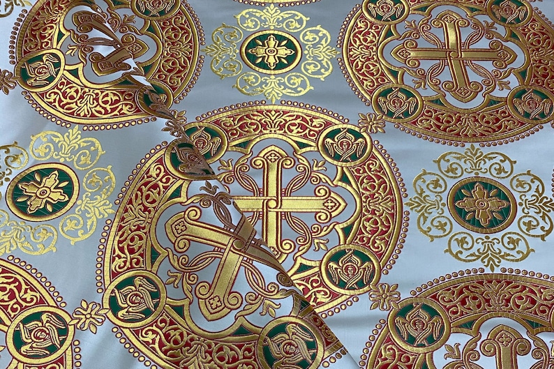 Metallic Liturgical Fabric, Orthodox Vestments,|cherubic|, Priest ...