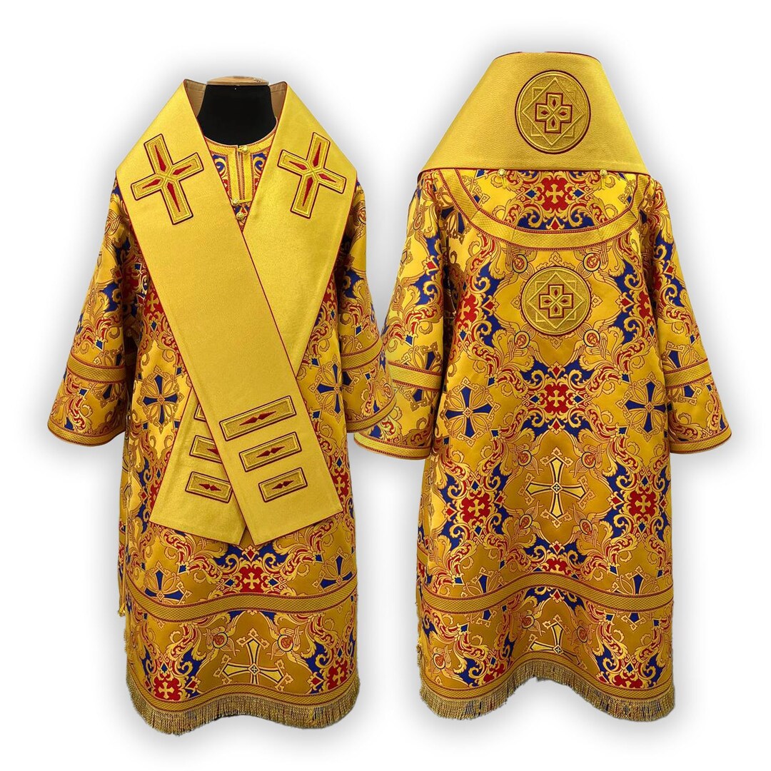 Gold Bishops Vestments Set. Premium Metallic Brocade. .liturgical ...