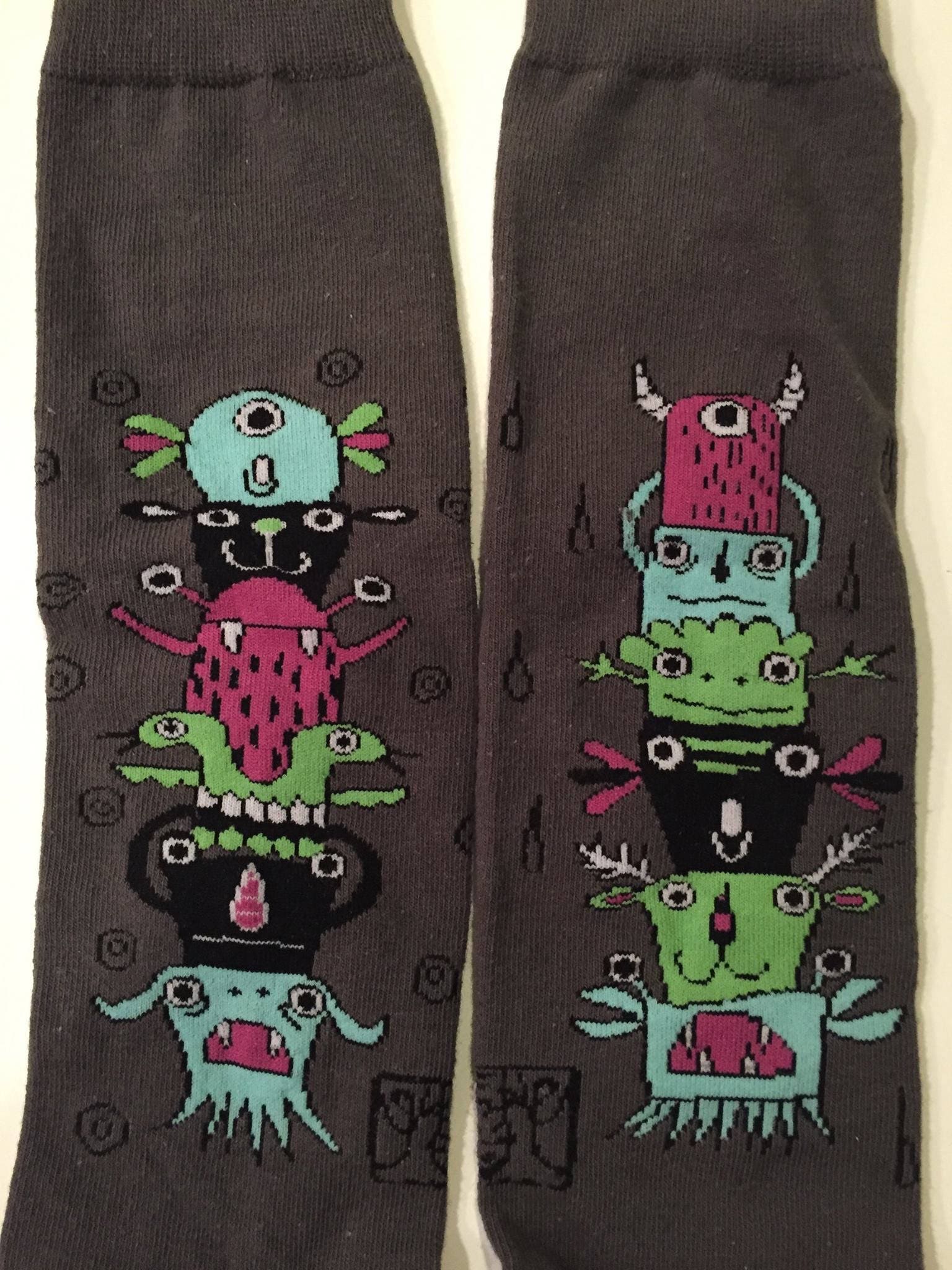 Cute Monster Socks! Novelty Socks, Fun Socks, Unique Socks, Custom ...