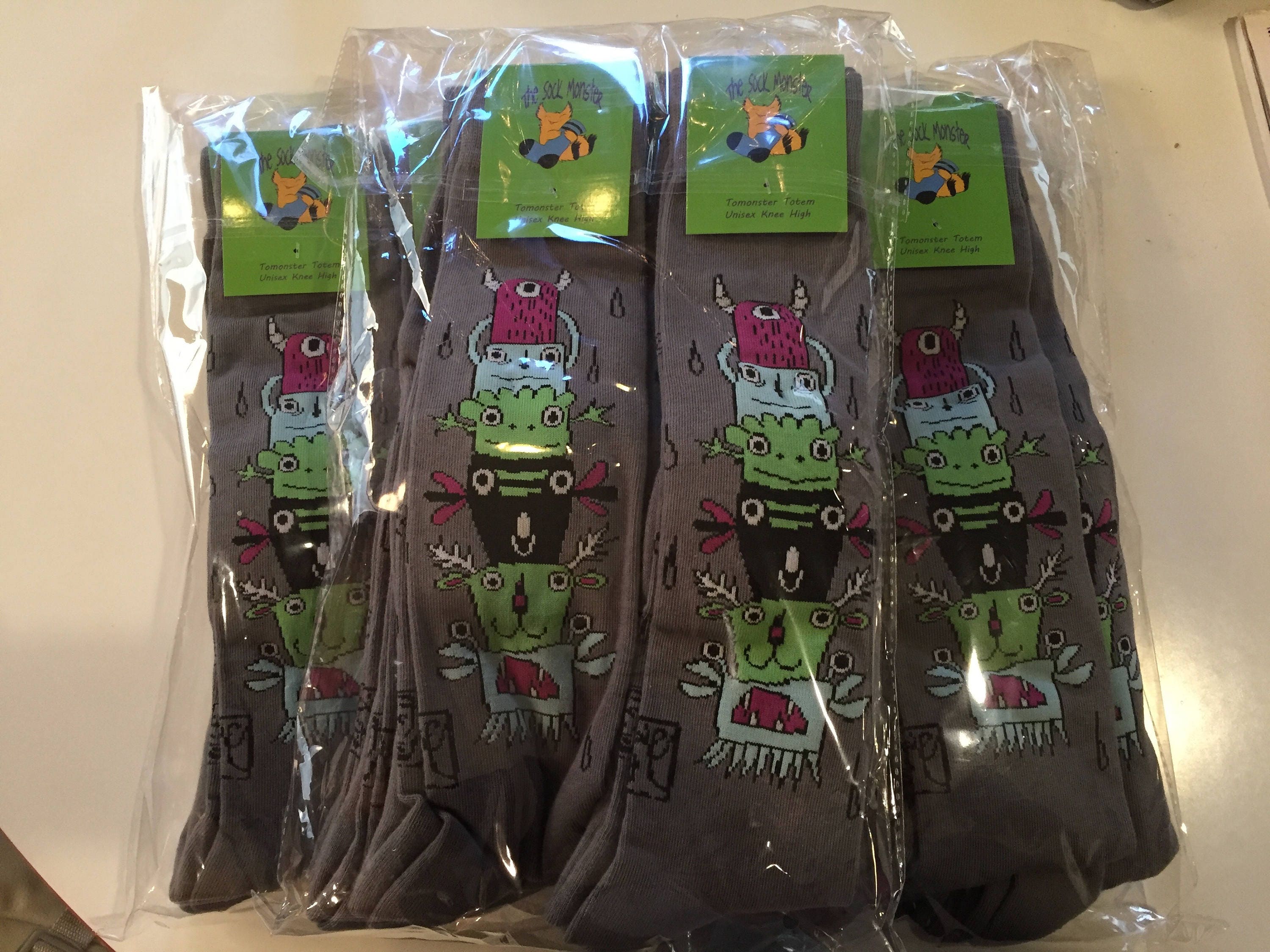 Cute Monster Socks! Novelty Socks, Fun Socks, Unique Socks, Custom ...