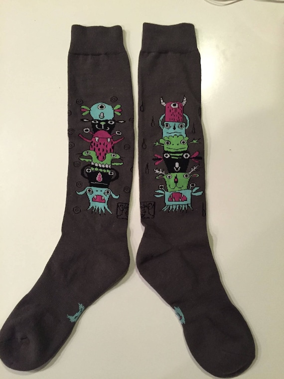 Cute Monster Socks Novelty Socks Fun Socks Unique Socks | Etsy