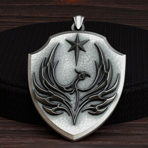 Sterling Silver Phoenix Bird Necklace,handmade Women Jewelry,anqa Bird ...