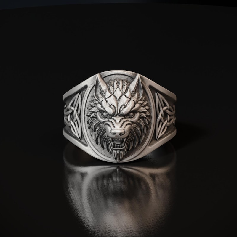 Wolf Ring - Etsy