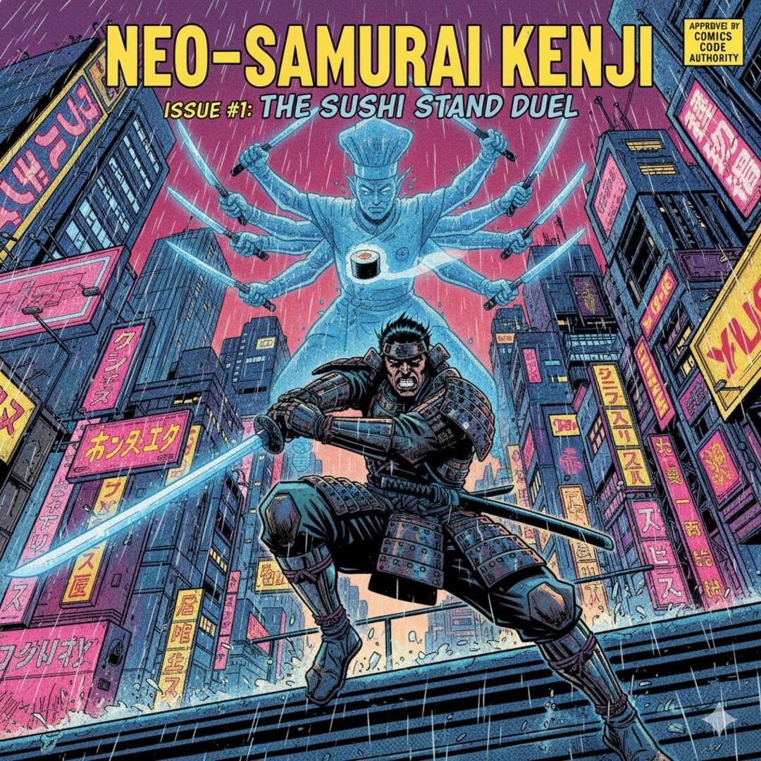 Neo-samurai Kenji – Issue #1: the Sushi Stand Duel - Comics Series ...