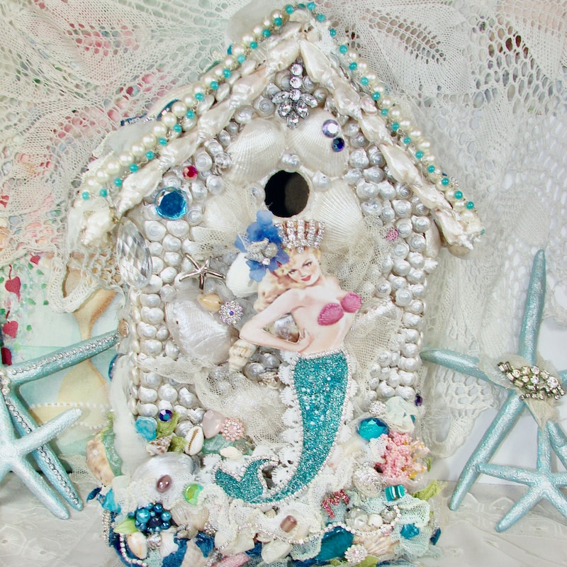 Seashell Birdhouse - Etsy