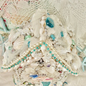 Mermaid Haven Seashell Seaside Ocean Birdhouse, Coastal Beach House ...