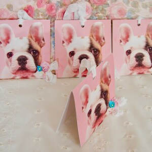 French Bulldog Gift Tags (4), Ornaments, Hand Made, Decorated, Set of ...