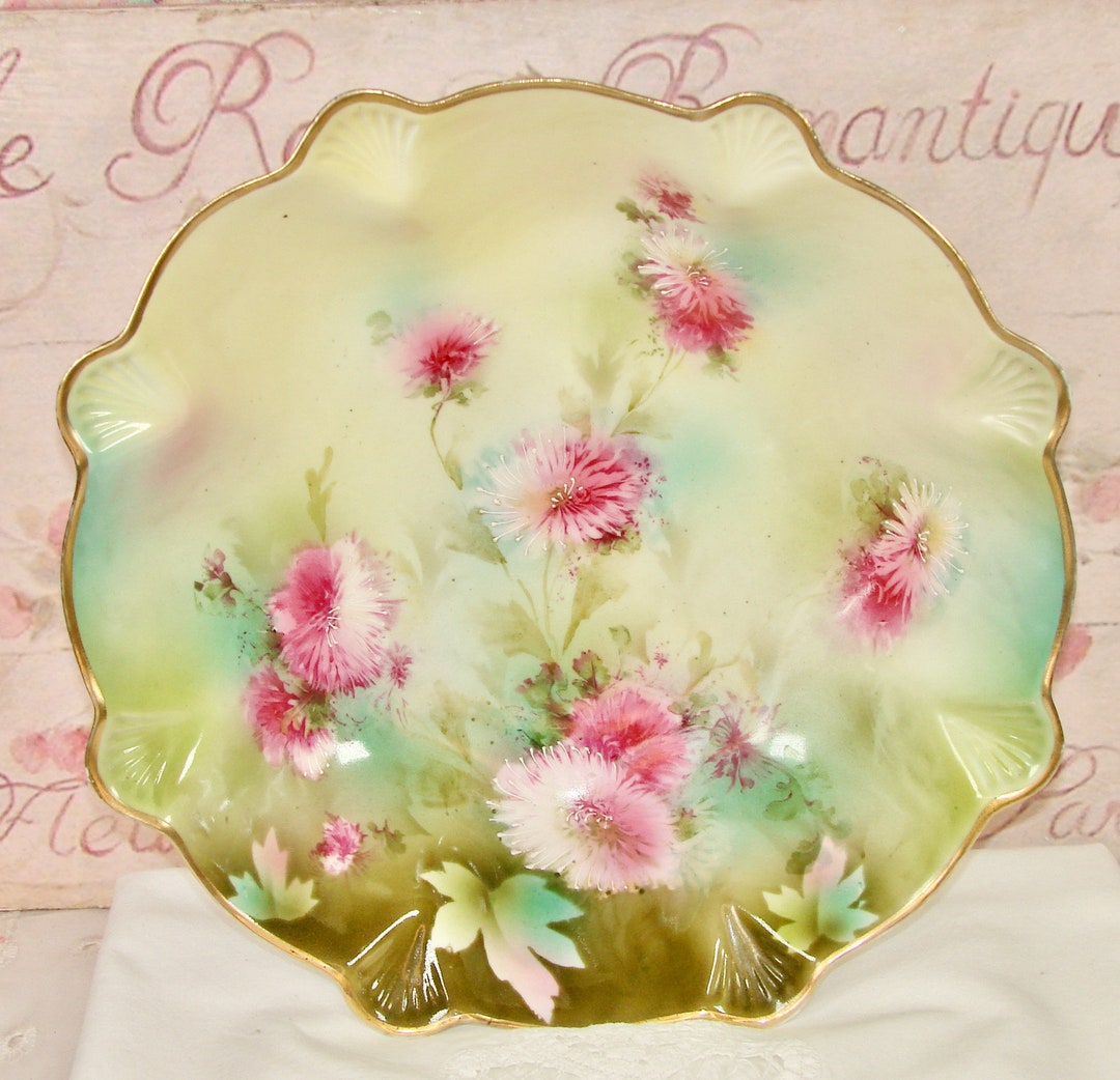 Antique Victorian Prussia Fine Porcelain Hand-painted Floral - Etsy