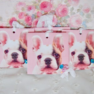French Bulldog Gift Tags (4), Ornaments, Hand Made, Decorated, Set of ...