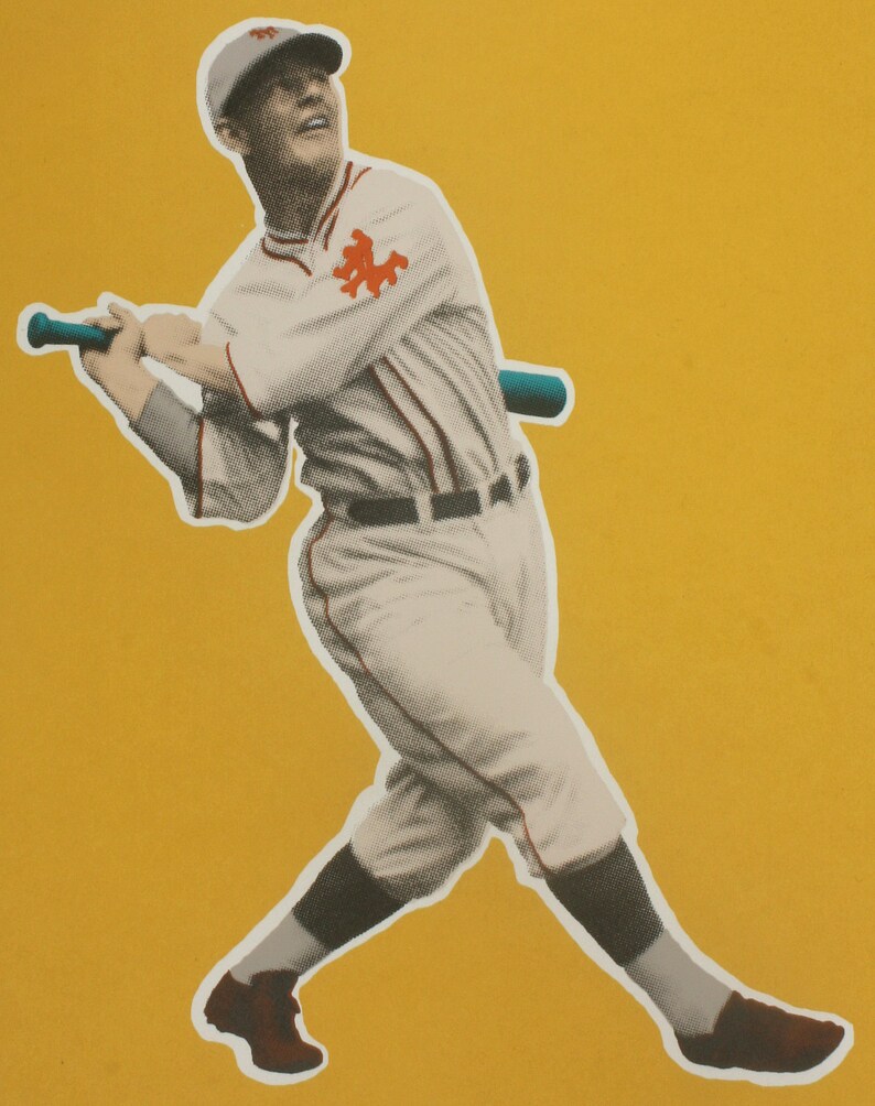 Mel Ott Limited Edition Baseball Screen Print - New York Giants - Etsy
