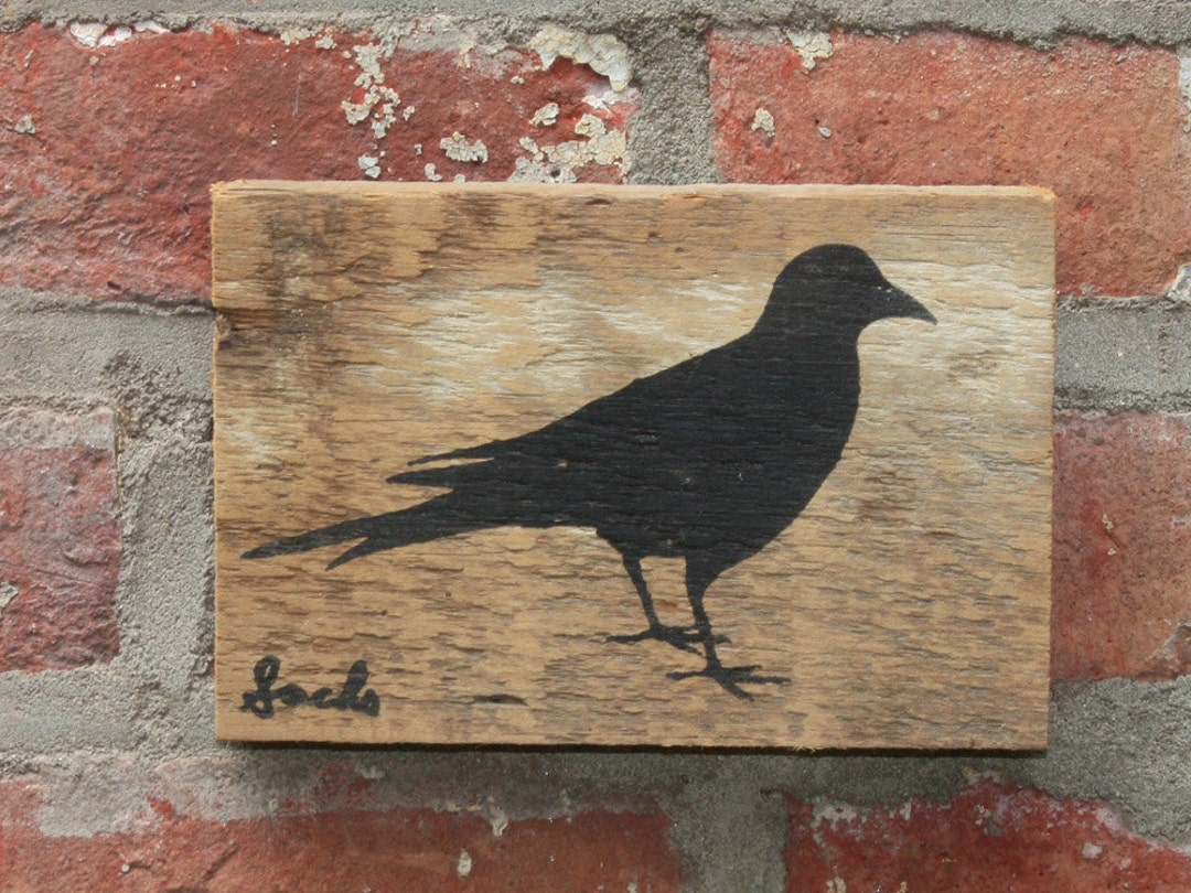 Crow Wall Hanging on Reclaimed Barn Wood (more Colors) - Etsy
