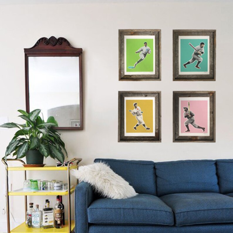 Tris Speaker Limited Edition Baseball Screen Print - Cleveland Indians ...