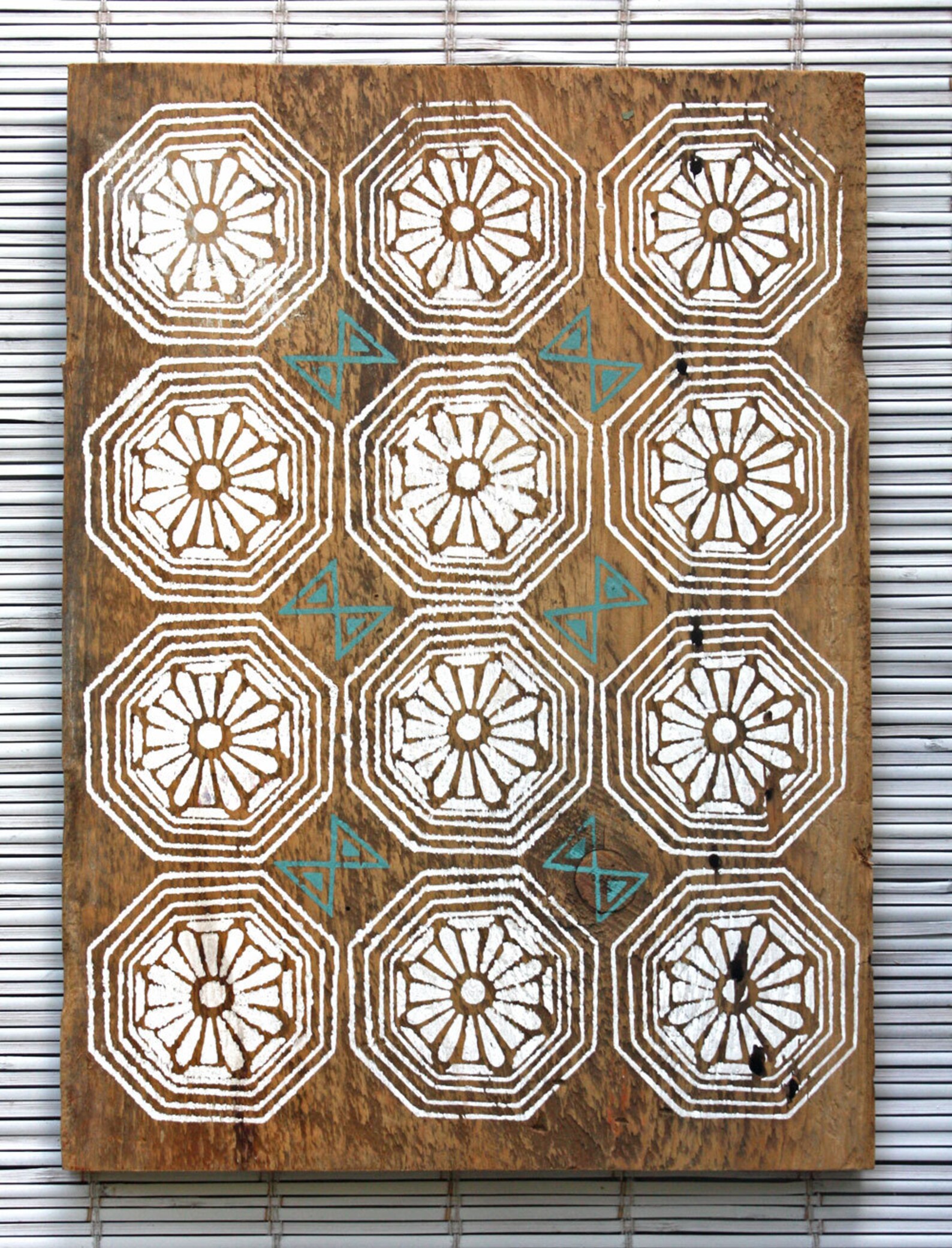 Octagon Wall Hanging on Reclaimed Barn Wood - Etsy