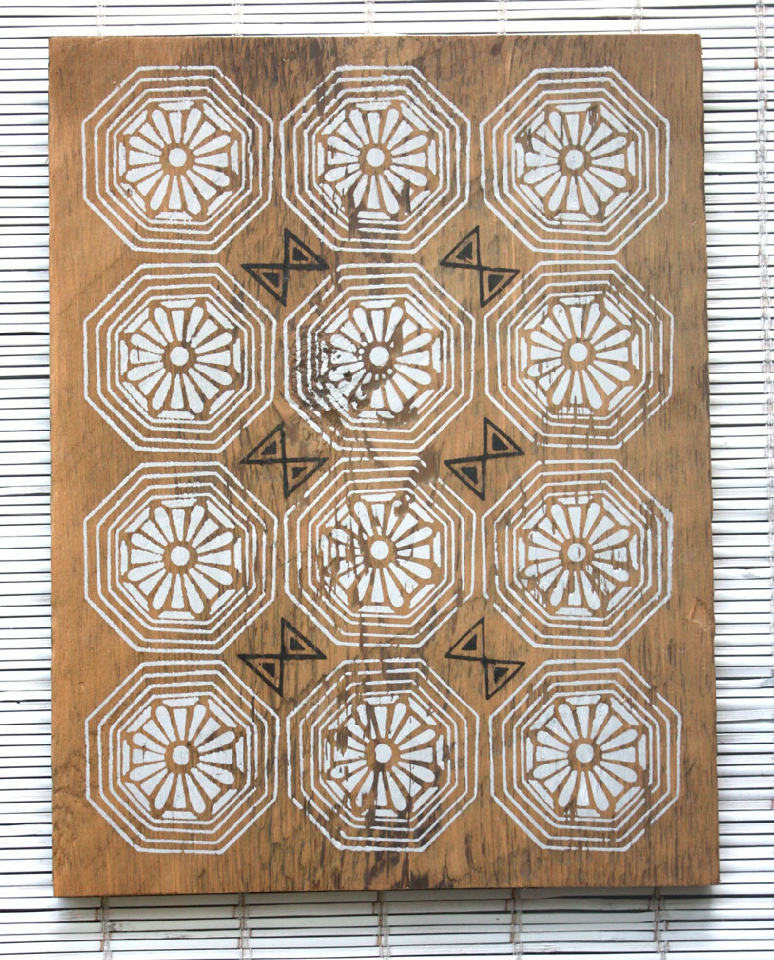 Octagon Wall Hanging on Reclaimed Barn Wood - Etsy