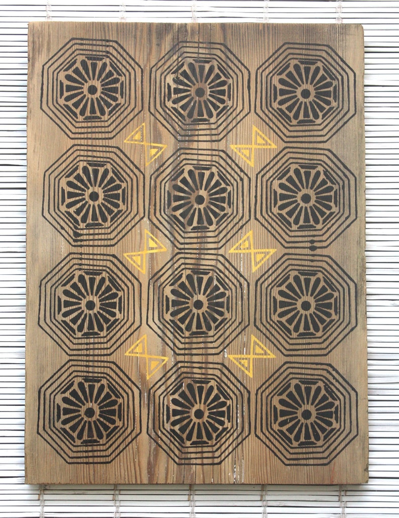 Octagon Wall Hanging on Reclaimed Barn Wood - Etsy