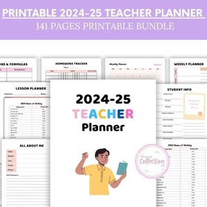 Digital Teacher Planner 2024-25 Teacher Planner Lesson Plan Template ...