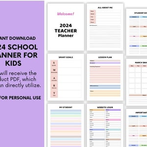 Digital Teacher Planner 2024-25 Teacher Planner Lesson Plan Template ...