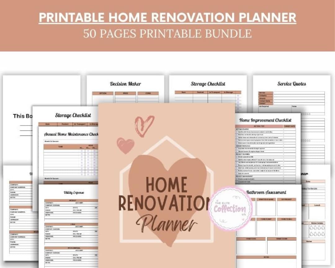 Home Renovation Planner, Home Improvement Planner for DIY Projects ...