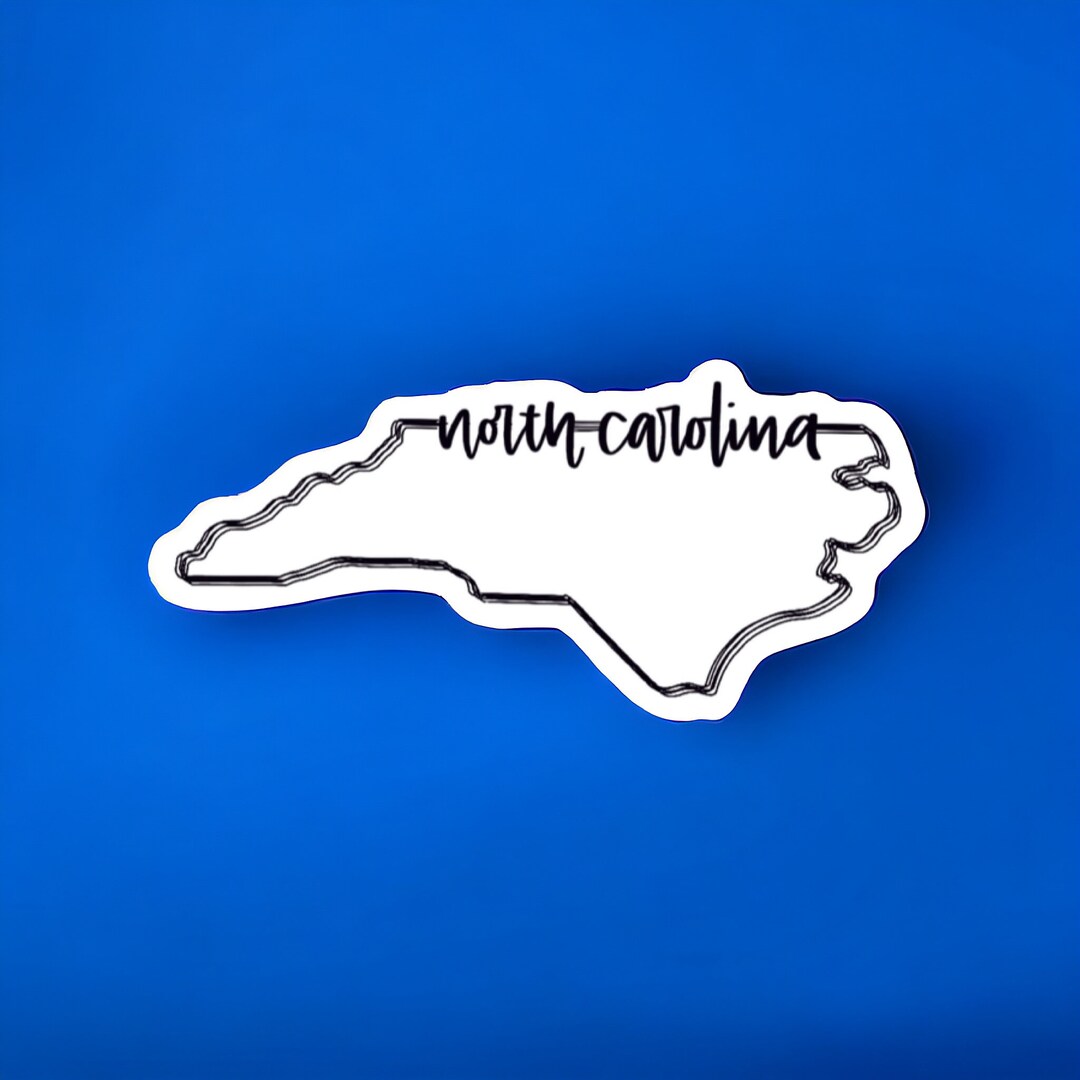North Carolina State Sticker, Minimalist NC Vinyl, Waterproof Decal for ...