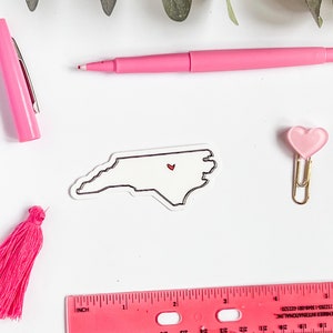 North Carolina State Sticker, Minimalist Nc Sticker, Raleigh Decal, I ...