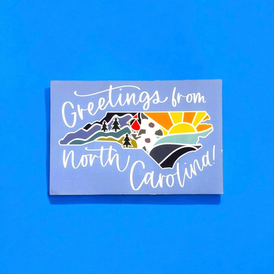 North Carolina Souvenir Postcard, NC Made Gifts, Greetings From NC ...
