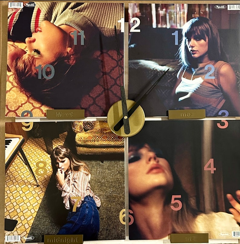 Midnight Vinyl Clock -display Your Sw1ft Vinyls as a Real Working Clock ...