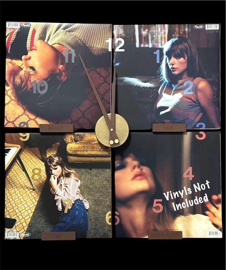 Midnight Vinyl Clock -display Your Sw1ft Vinyls as a Real Working Clock ...