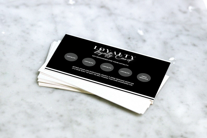 Editable Digital Loyalty Card Template Customizable Printable Customer ...