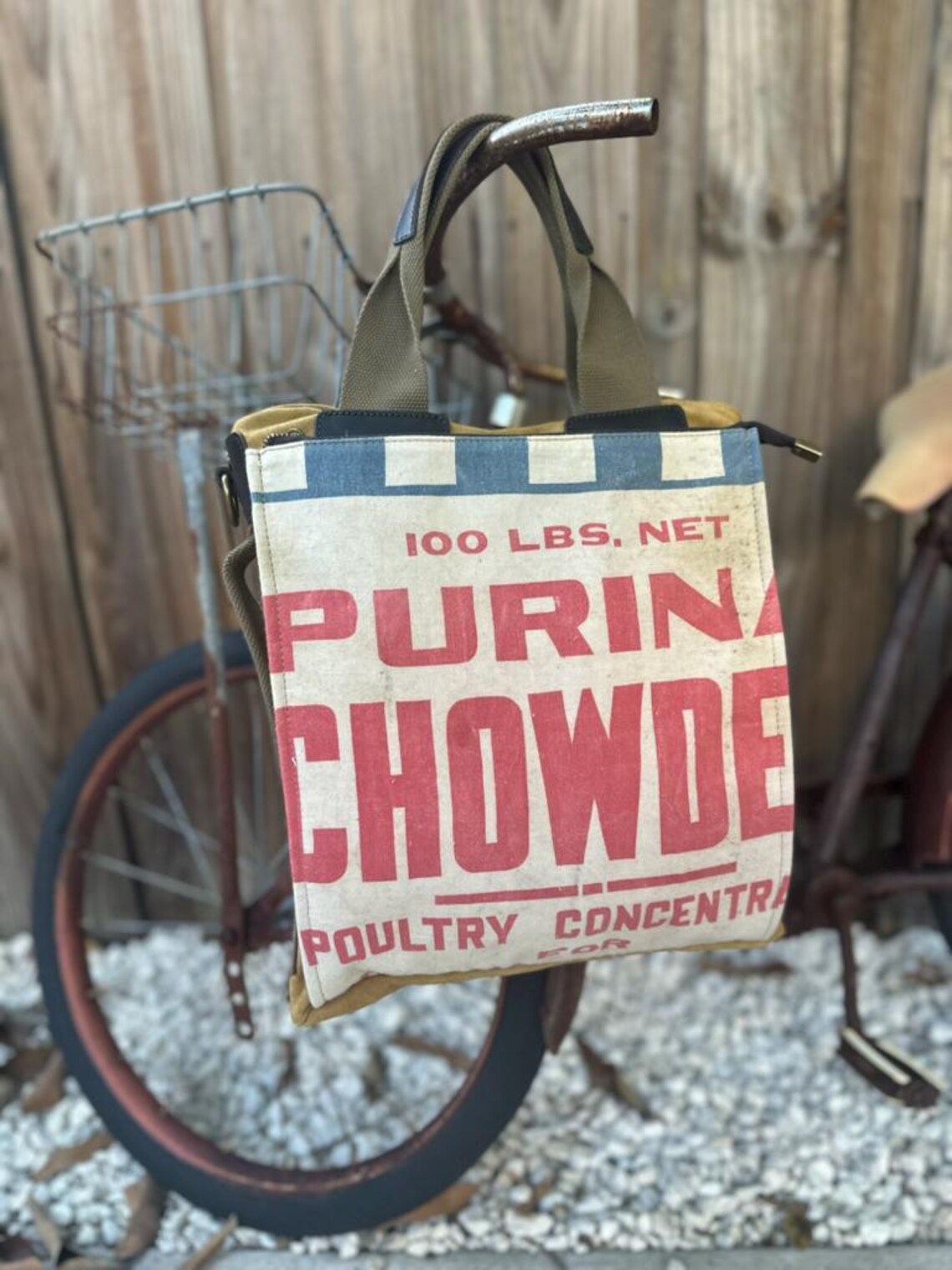 Purina Poultry Chicken Chowder Feed Sack - Americana Vintage Seed Sack ...
