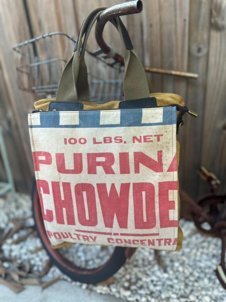 Purina Poultry Chicken Chowder Feed Sack - Americana Vintage Seed Sack ...