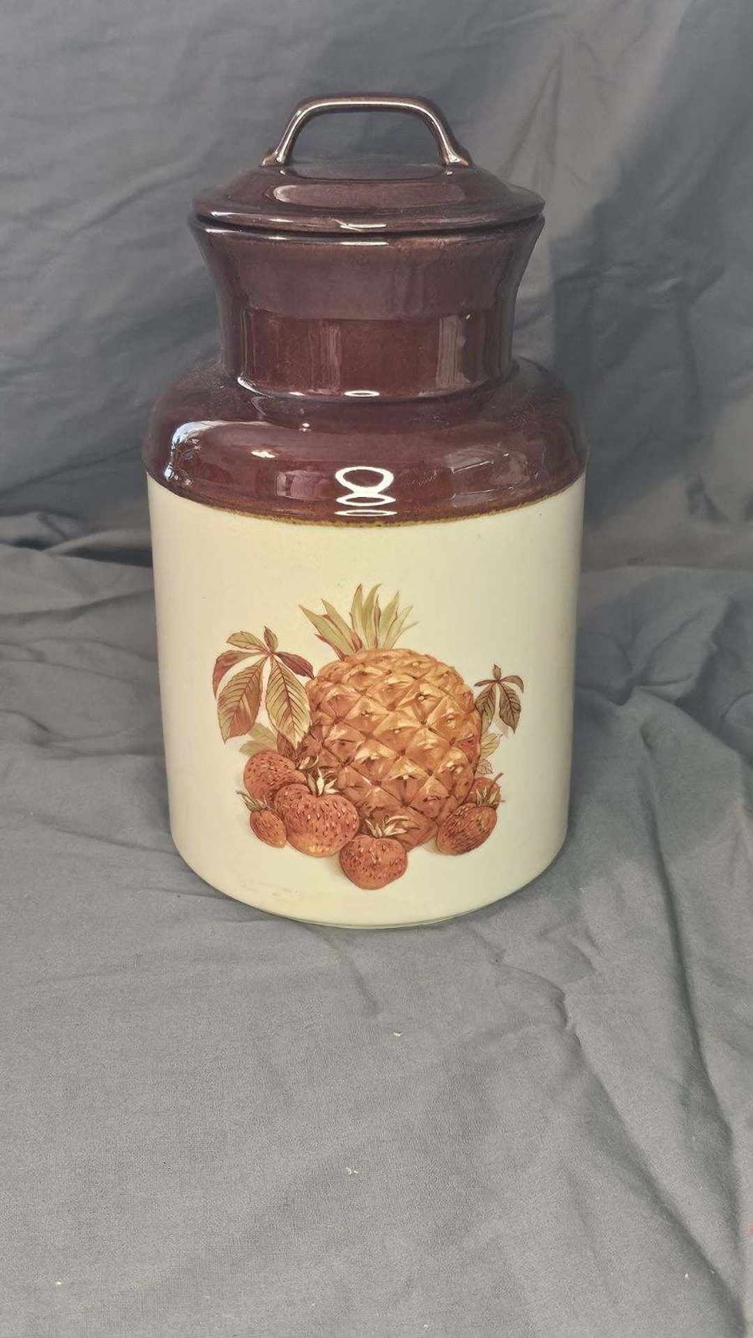 Mccoy Festive Fruits Canister/cookie Jar - Etsy