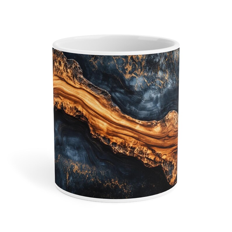 Wood Grain Coffee Mug: Printed Nature Design Ceramic Tea Cup - Etsy