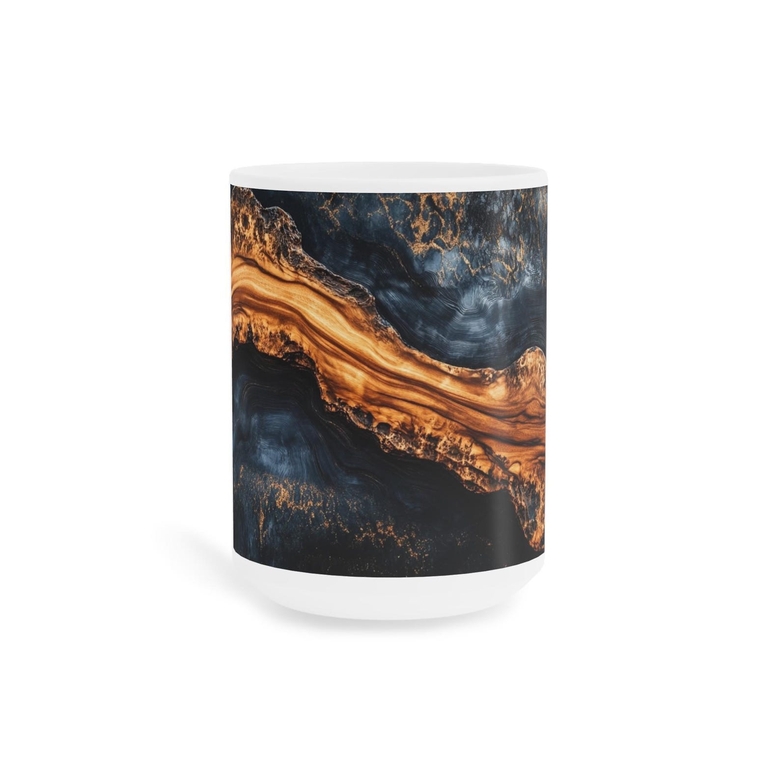 Wood Grain Coffee Mug: Printed Nature Design Ceramic Tea Cup - Etsy