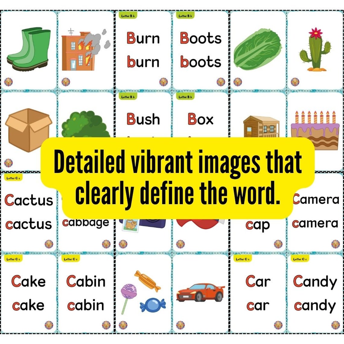 Phonics Alphabet Letters Flashcard Pack for Pre-k Kindergarten Primary ...