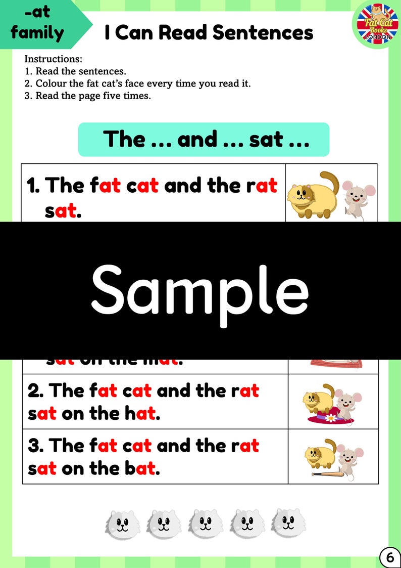 Learn to Read at Word Family CVC Phonics Kindergarten Pre-k Primary - Etsy