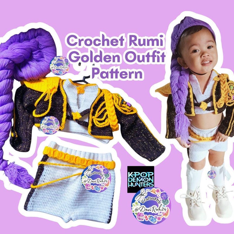 Rumi golden kids costume - Etsy Polska
