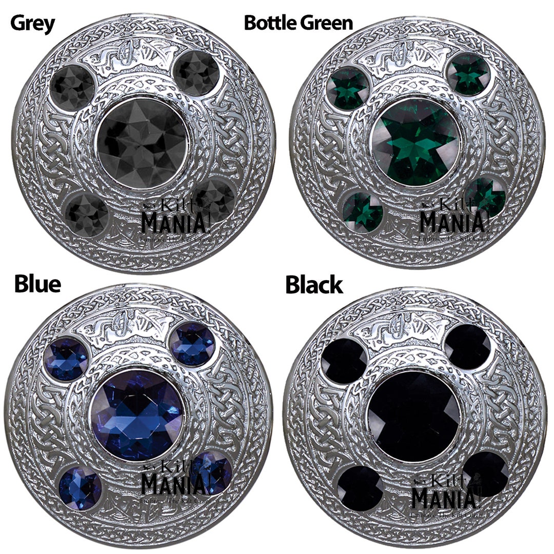 Scottish Fly Plaid Kilt Brooches - Ladies Kilt Brooch - Celtic Knot ...