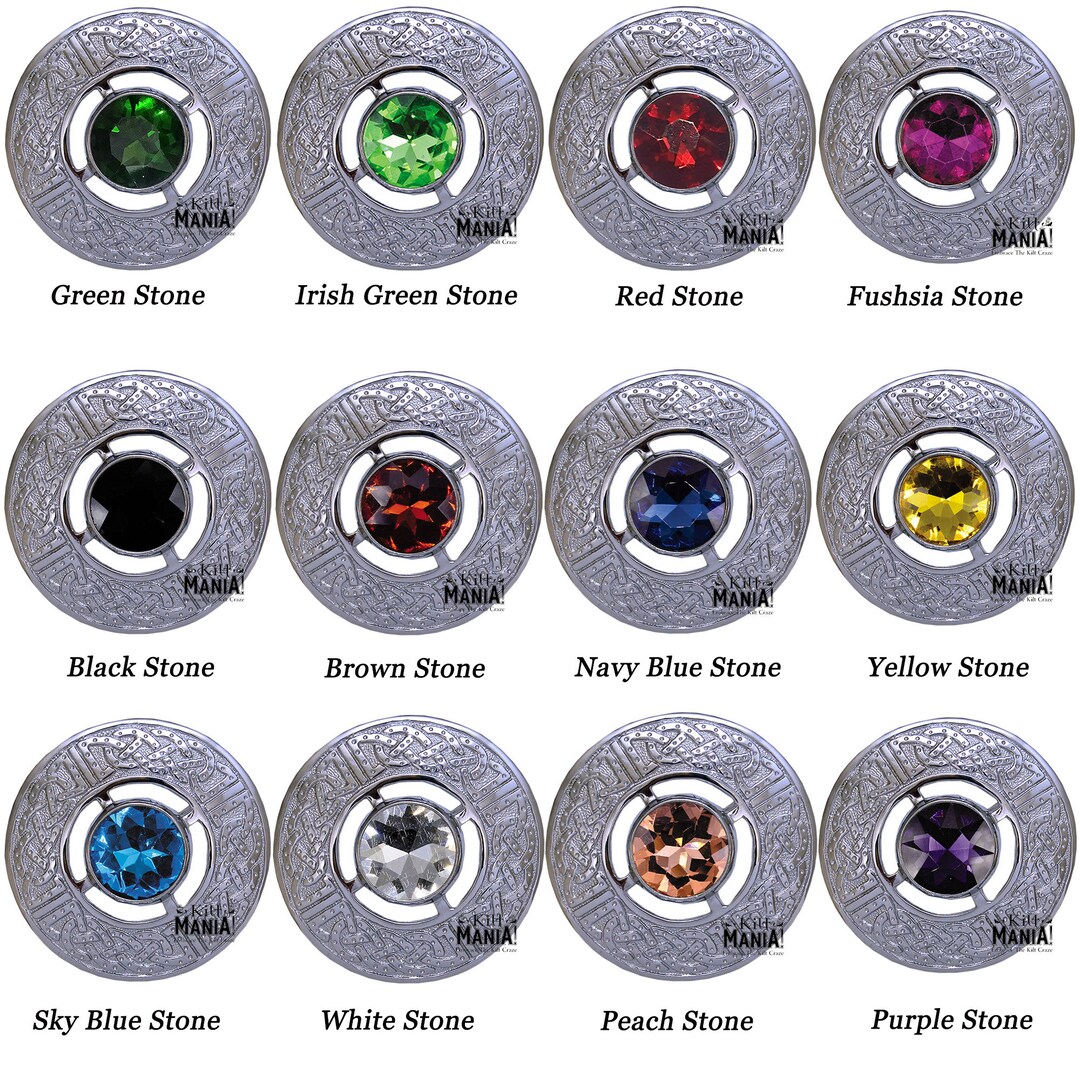 Scottish Tartan Fly Plaid Brooch -celtic Kilt Brooches Chrome Finish ...