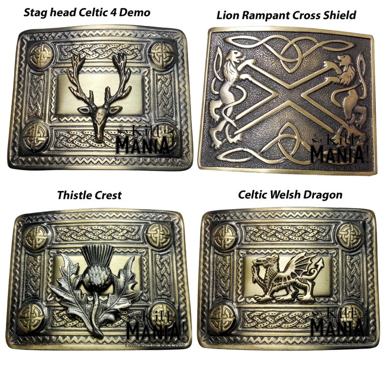 Scottish Kilt Belt Buckle for Men Celtic Knot Antique Finish Buckles ...