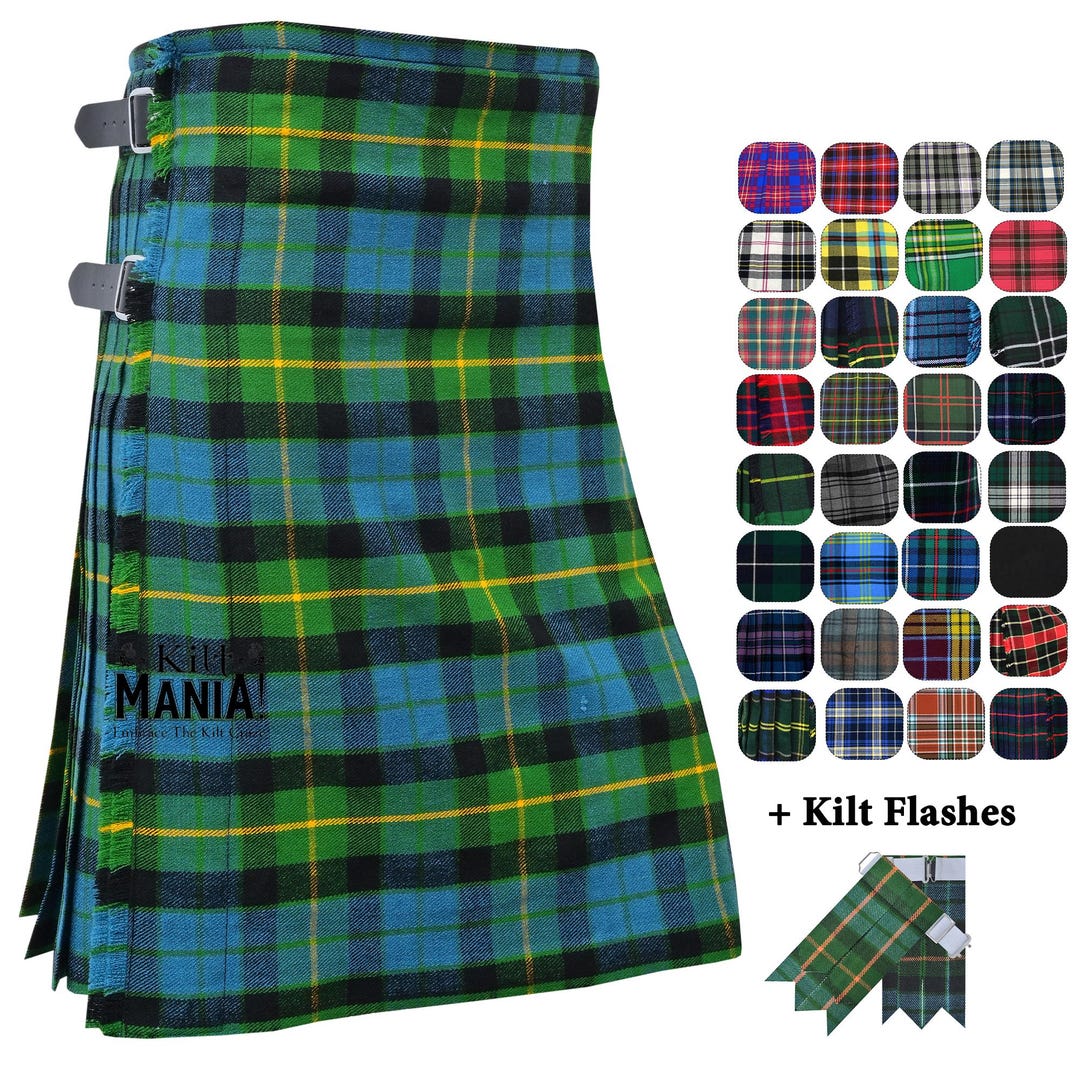 Handmade Scottish Tartan Kilts - Highland Kilt, 8 Yards, 16oz Acrylic ...