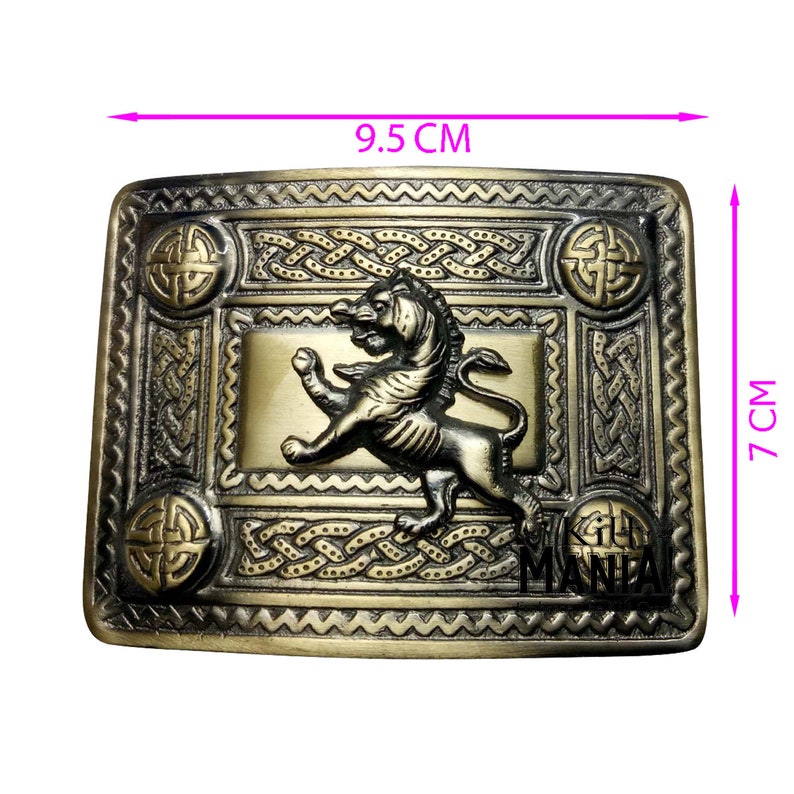 Scottish Kilt Belt Buckle Thistle Antique Finish , Highland Kilts ...