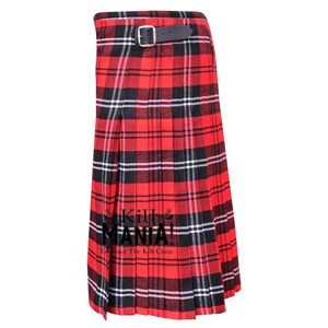 Ramsay Red Tartan Kilt - 8 Yard Highland Kilt in 16oz Acrylic Wool - Handcrafted Men's Dress ...