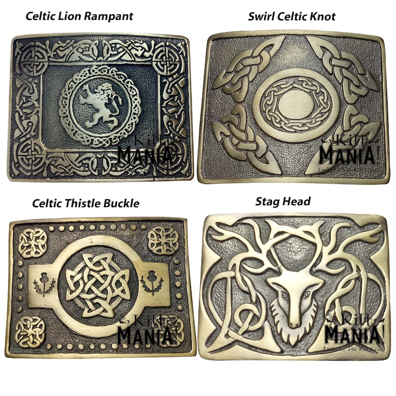 Scottish Kilt Belt Buckle for Men Celtic Knot Antique Finish Buckles ...