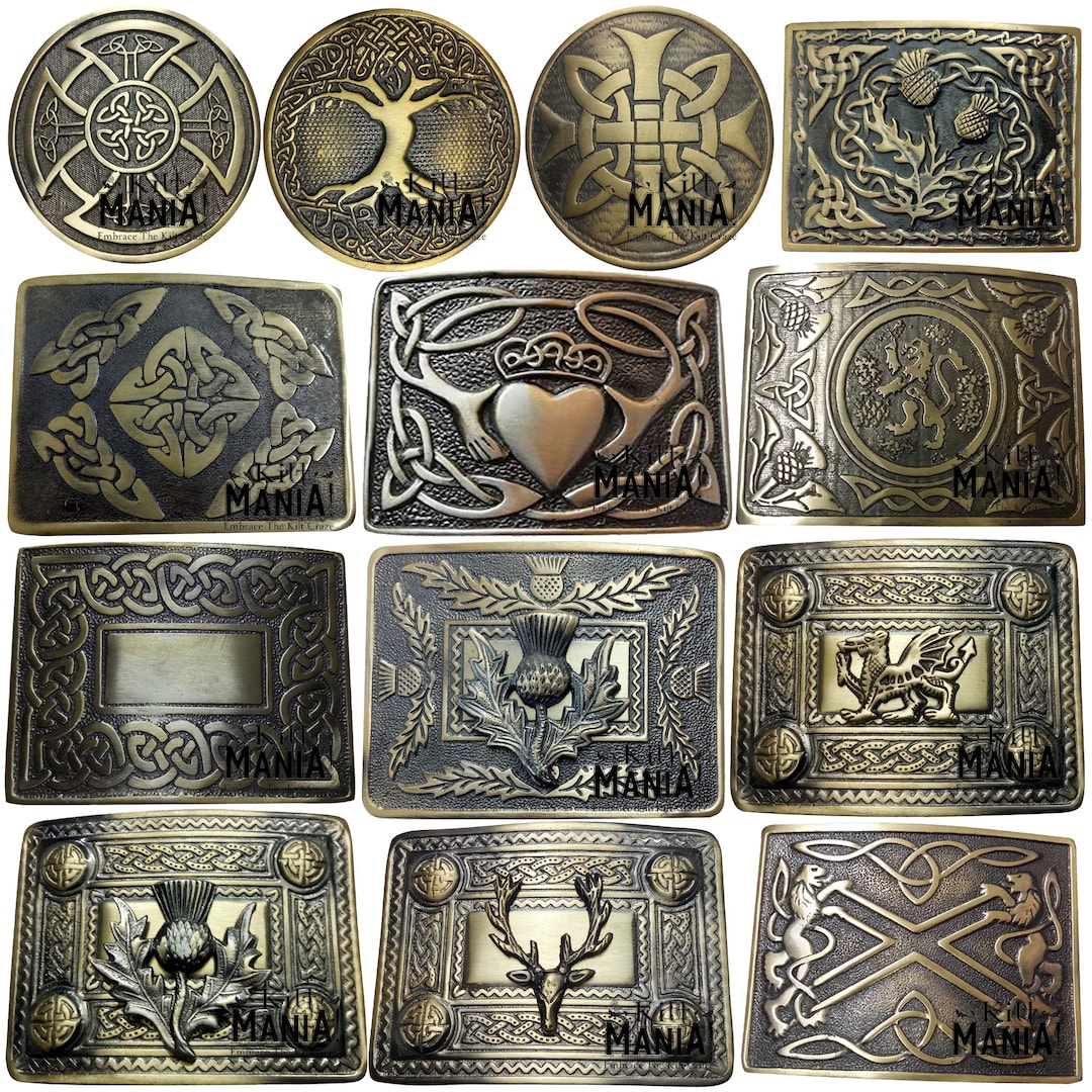 Scottish Kilt Belt Buckle for Men Celtic Knot Antique Finish Buckles ...
