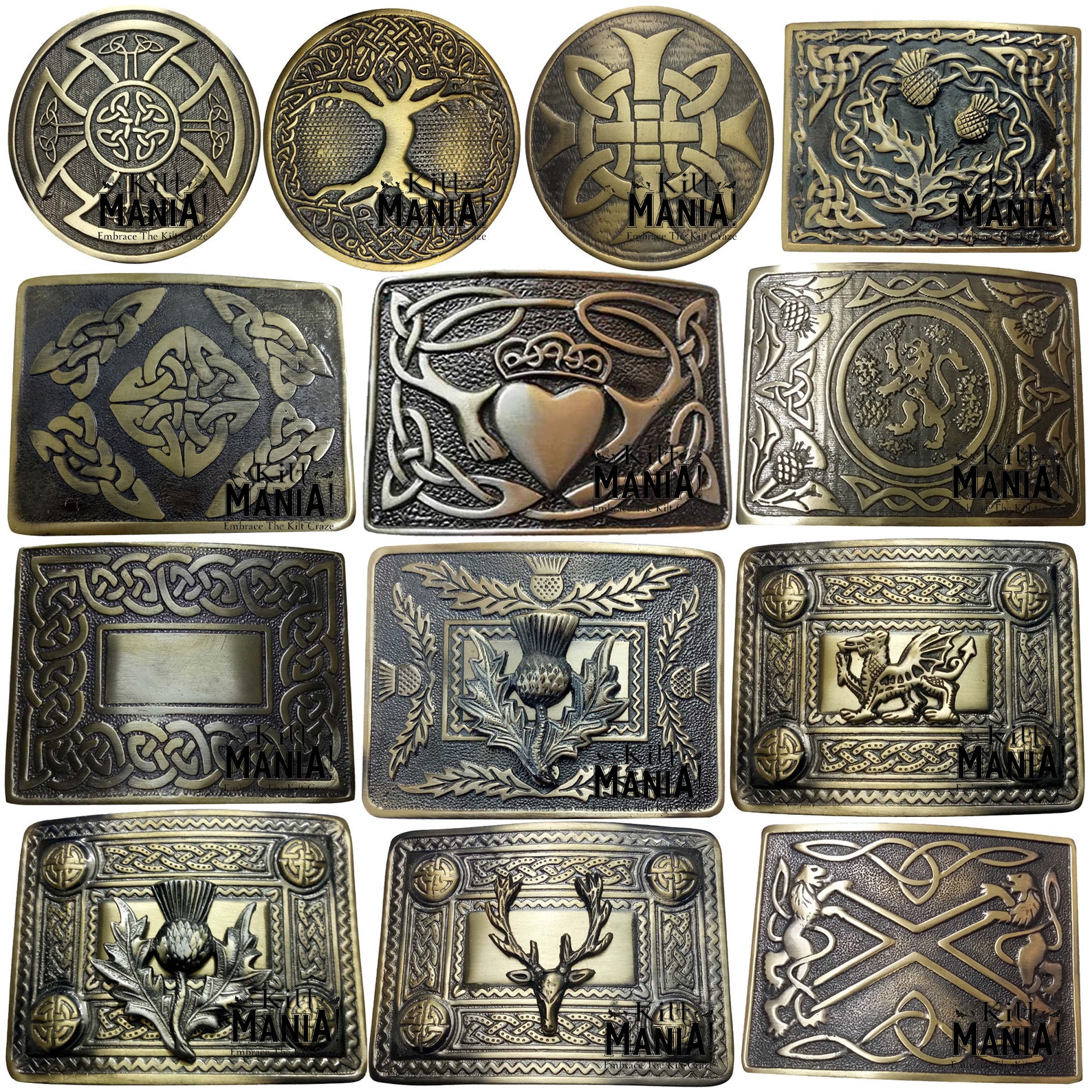 Scottish Kilt Belt Buckle for Men Celtic Knot Antique Finish Buckles ...