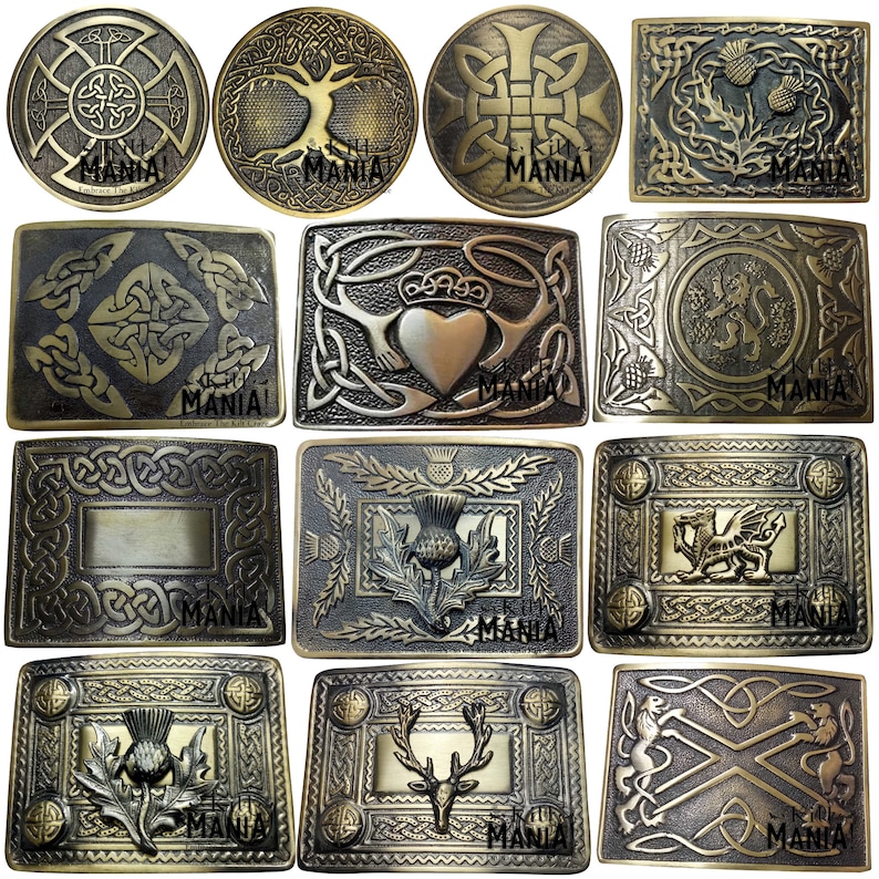 Scottish Kilt Belt Buckle for Men Celtic Knot Antique Finish Buckles ...