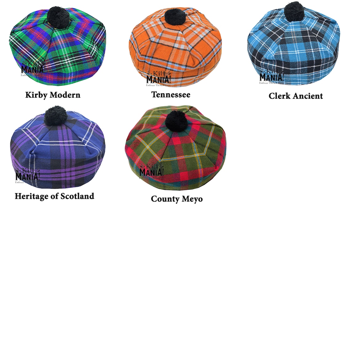 Scottish Tam O' Shatner Hat Men & Women Highland Tam O' Shatner Cap 1 ...