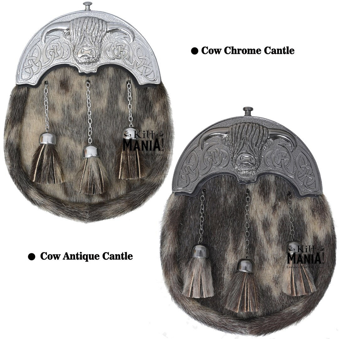 Traditional Scottish Coo Sporran — Premium Leather Full‑dress Sporran ...