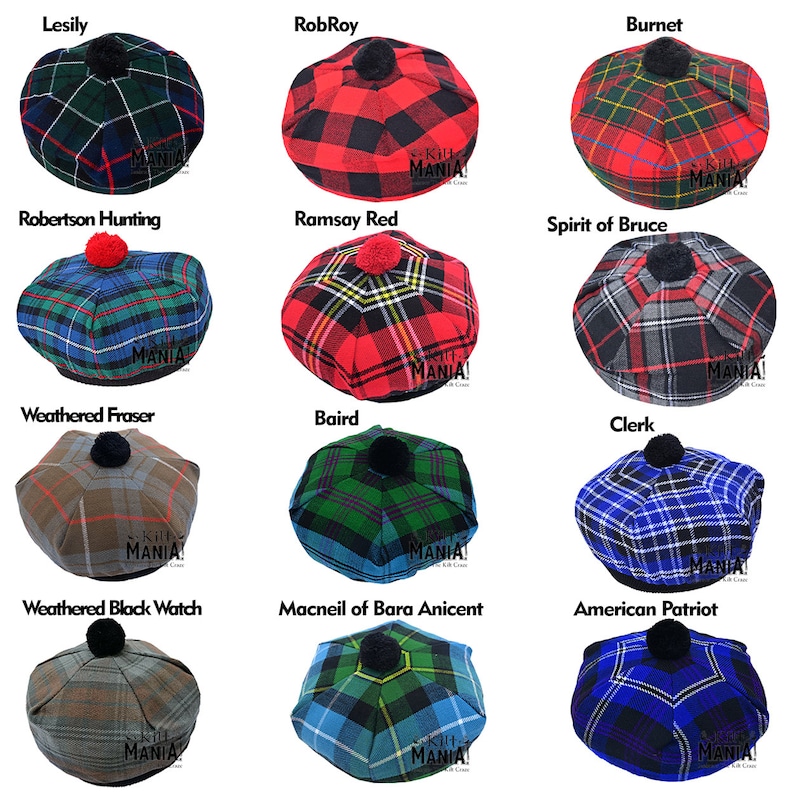 Scottish Tam O' Shatner Hat - Men & Women Highland Tam O' Shatner Cap ...